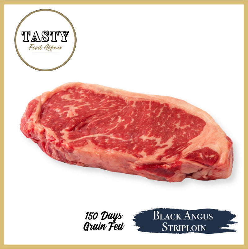 150 Days Grain Fed Black Angus Striploin Steak | Tasty Food Affair